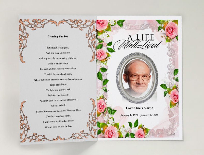 Decent Funeral template | Funeral Program Template