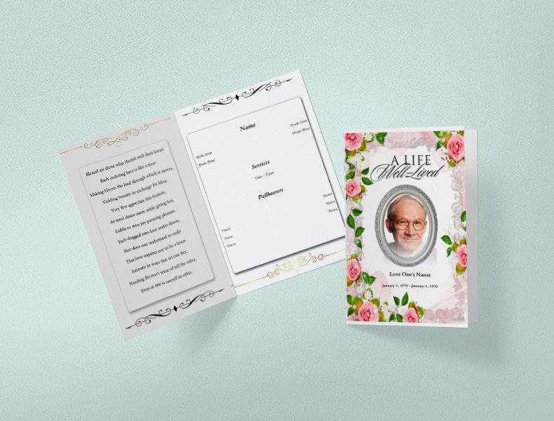 Decent Funeral template | Funeral Program Template