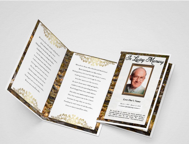 Golden Autumn Funeral Template | Golden Autumn Free Funeral Template