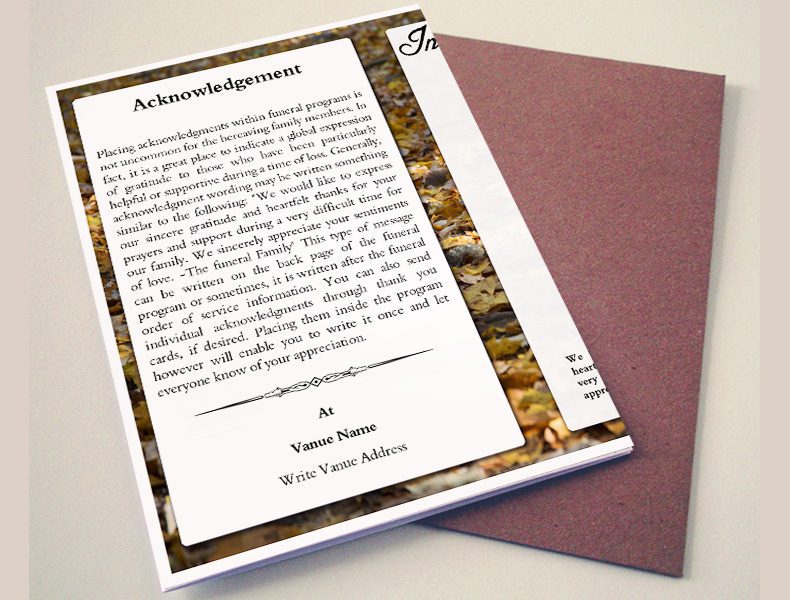 Golden Autumn Funeral Template | Golden Autumn Free Funeral Template