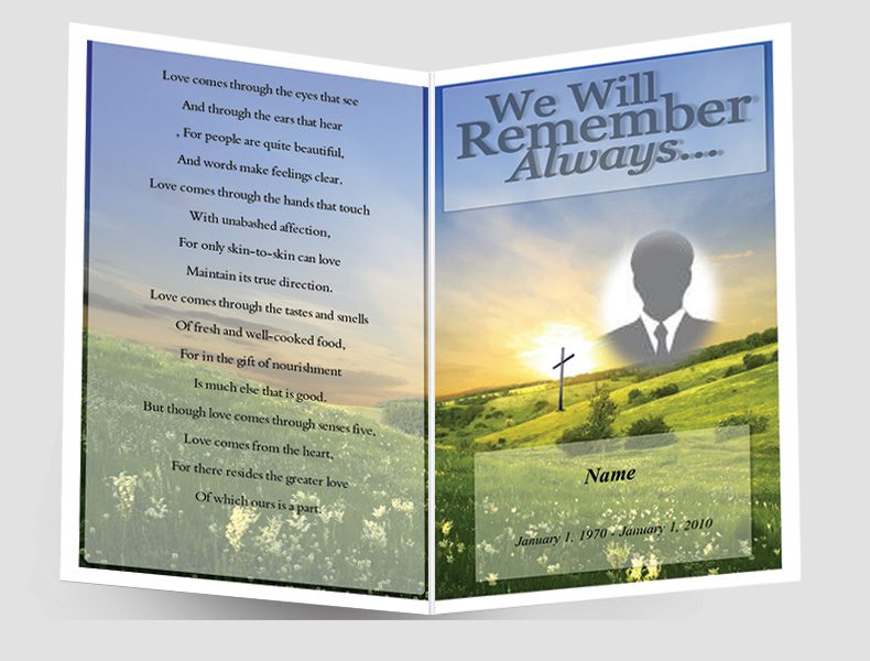 Pink Lack Funeral Program Word Template | QuickFuneral LLC