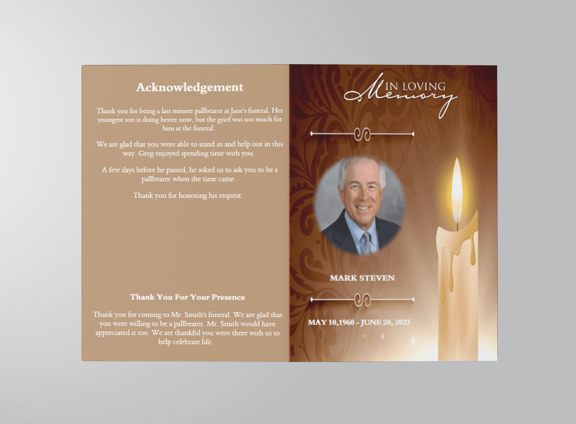 Funeral Associated Fonts Ashton Funeral Program Titles Word Art Pack